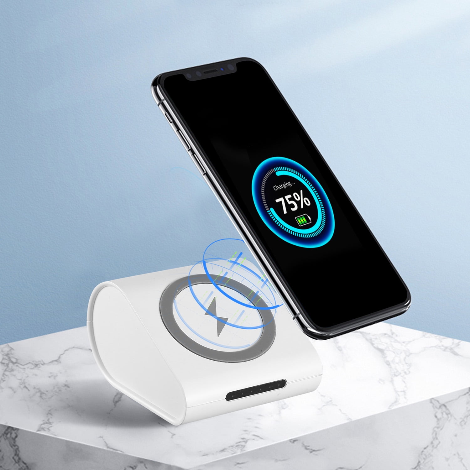 Qi Wireless Charger 10400mAh Power Bank 5W Wireless Charger Pad 2.1A ...