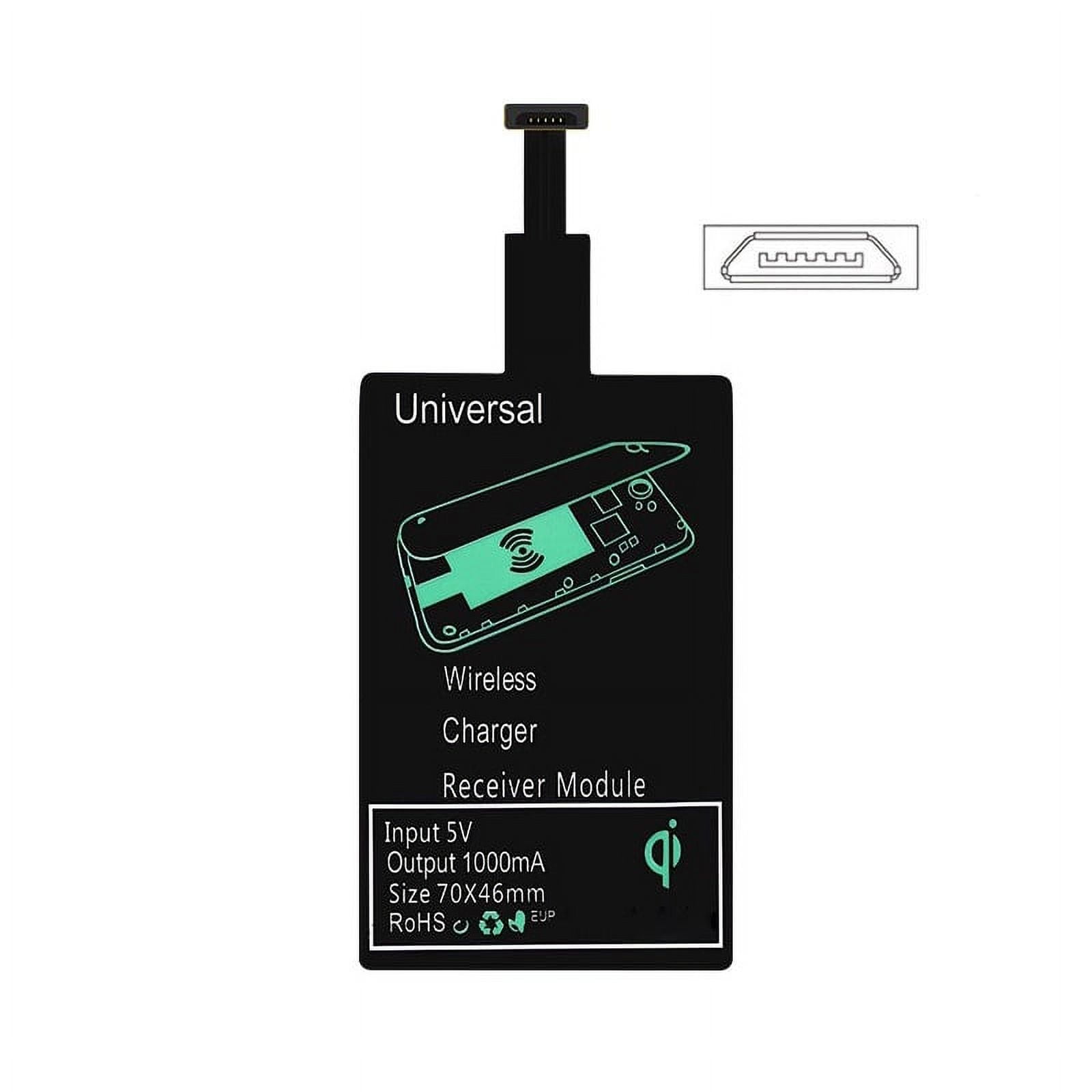 Qi Wireless Charger Receiver Module Smart Charging Adapter Receptor for ...