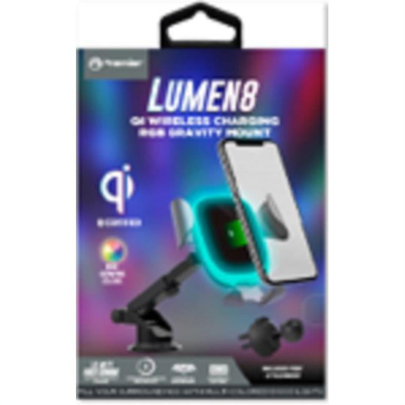 Lumen8 Qi Wireless Charging RGB Gravity Mount - Walmart.com