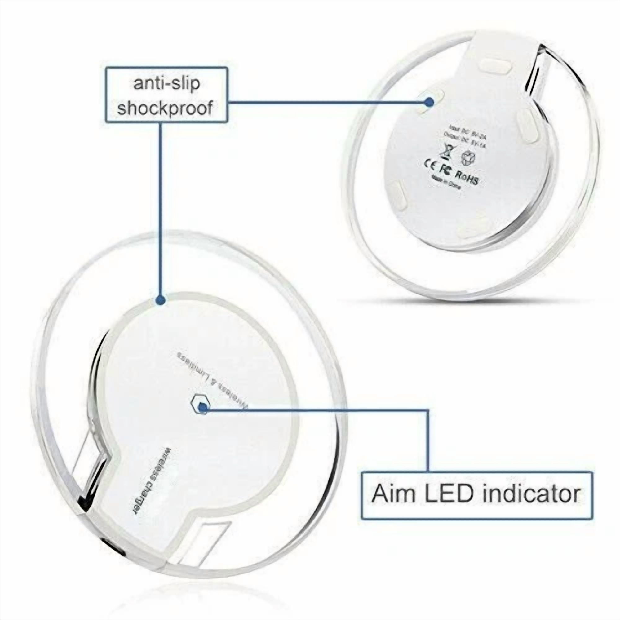 Qi Wireless Fast Charger Charging Pad Dock For Samsung Iphone Android ...