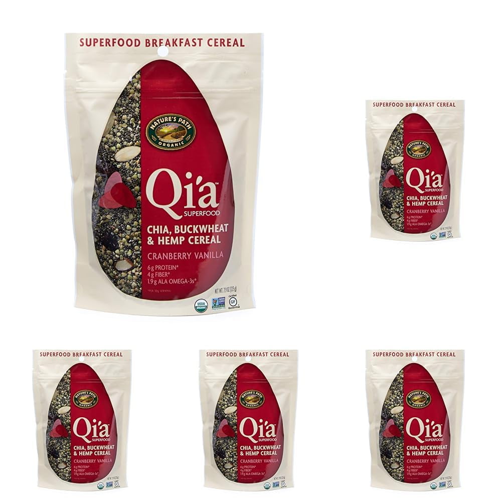 Qi'a Superfood Organic Gluten Free Cranberry Vanilla Chia,Buckwheat and ...