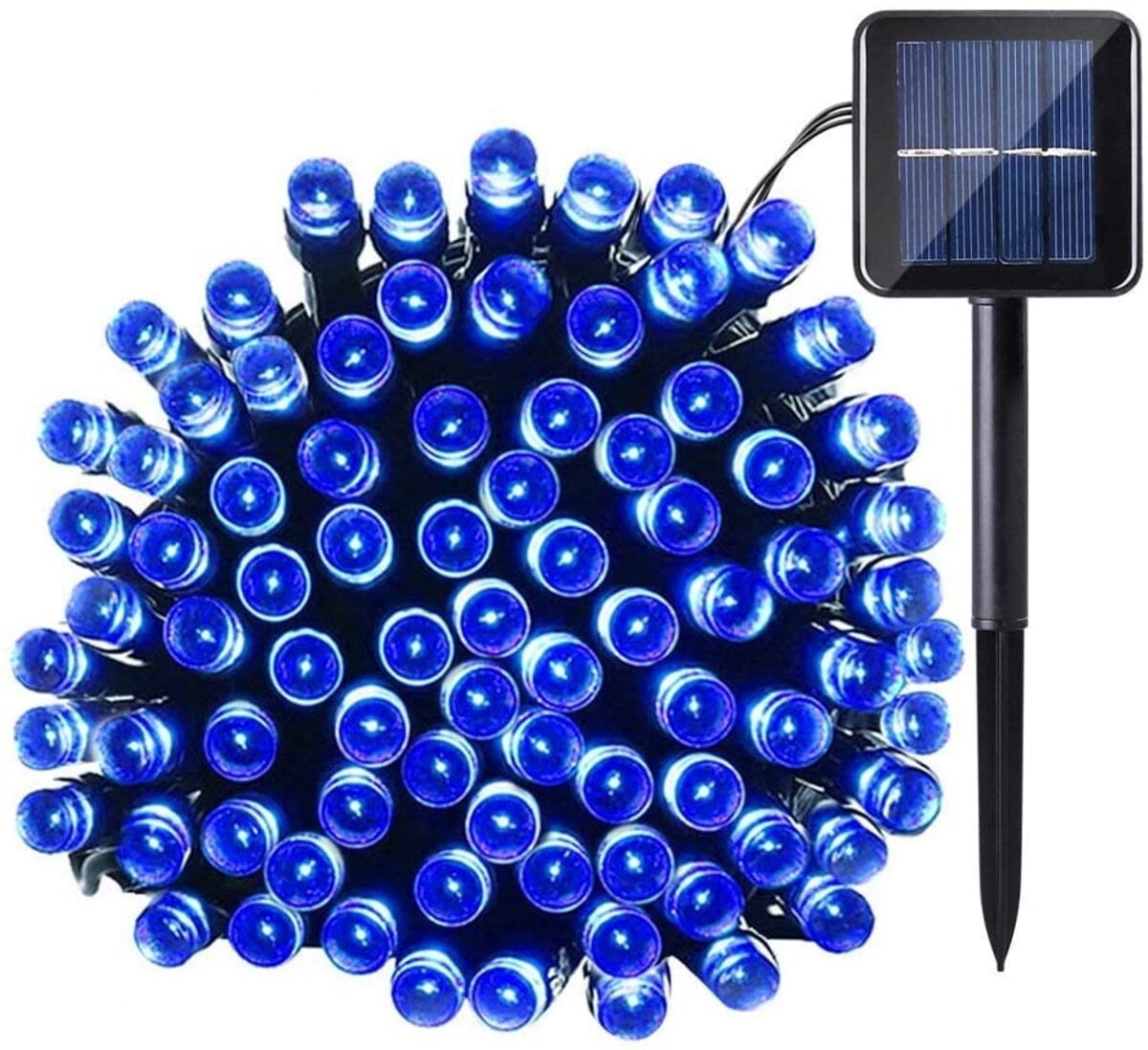 1Pack Waterproof Solar Christmas Lights, 100 LED Blue String for ...