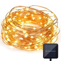 Waterproof Copper Wire LED String Lights, 100 LEDs, 33FT, 8 Modes ...