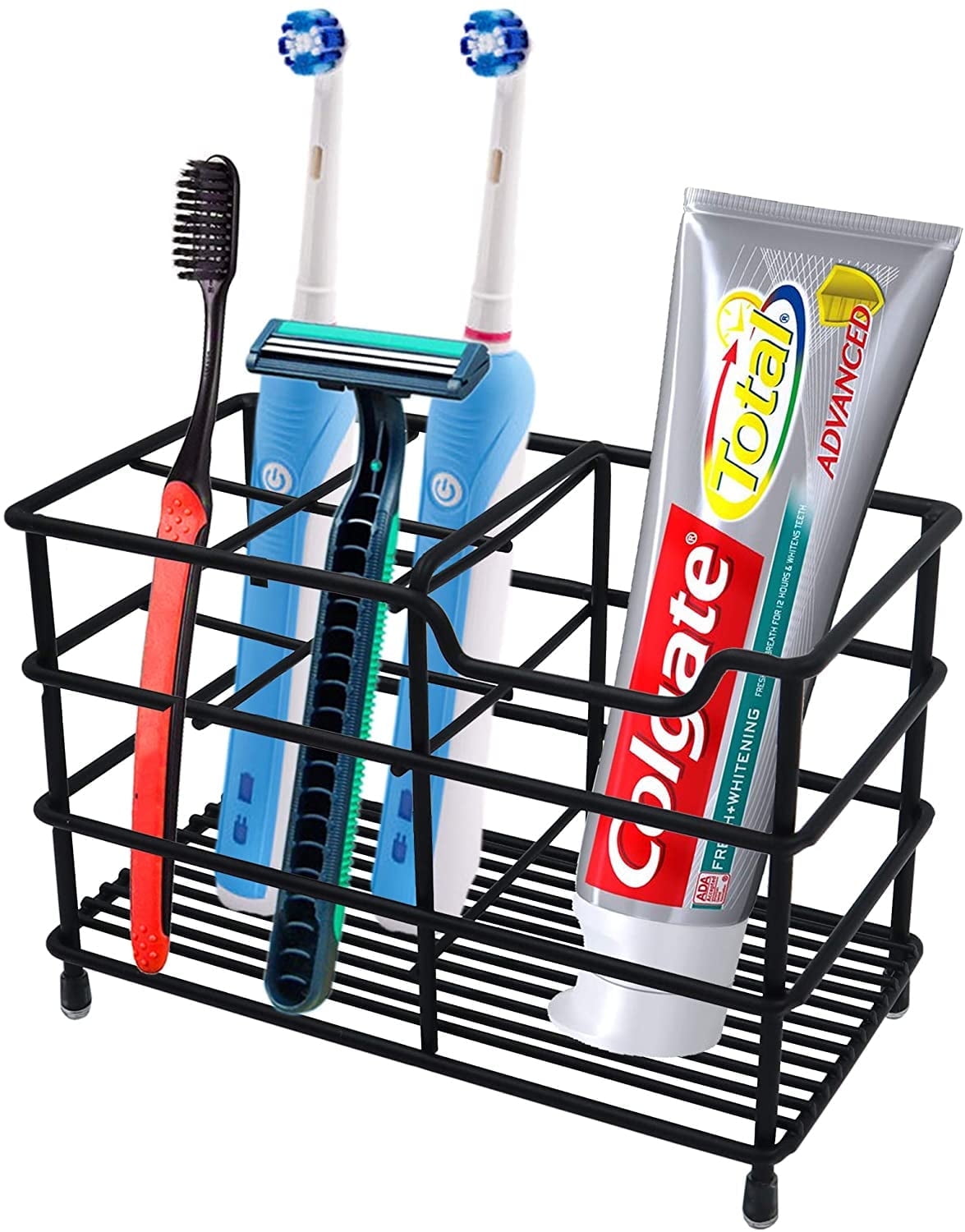 QISHI Stainless Steel Toothbrush and Toothpaste Holder, Hygienic ...