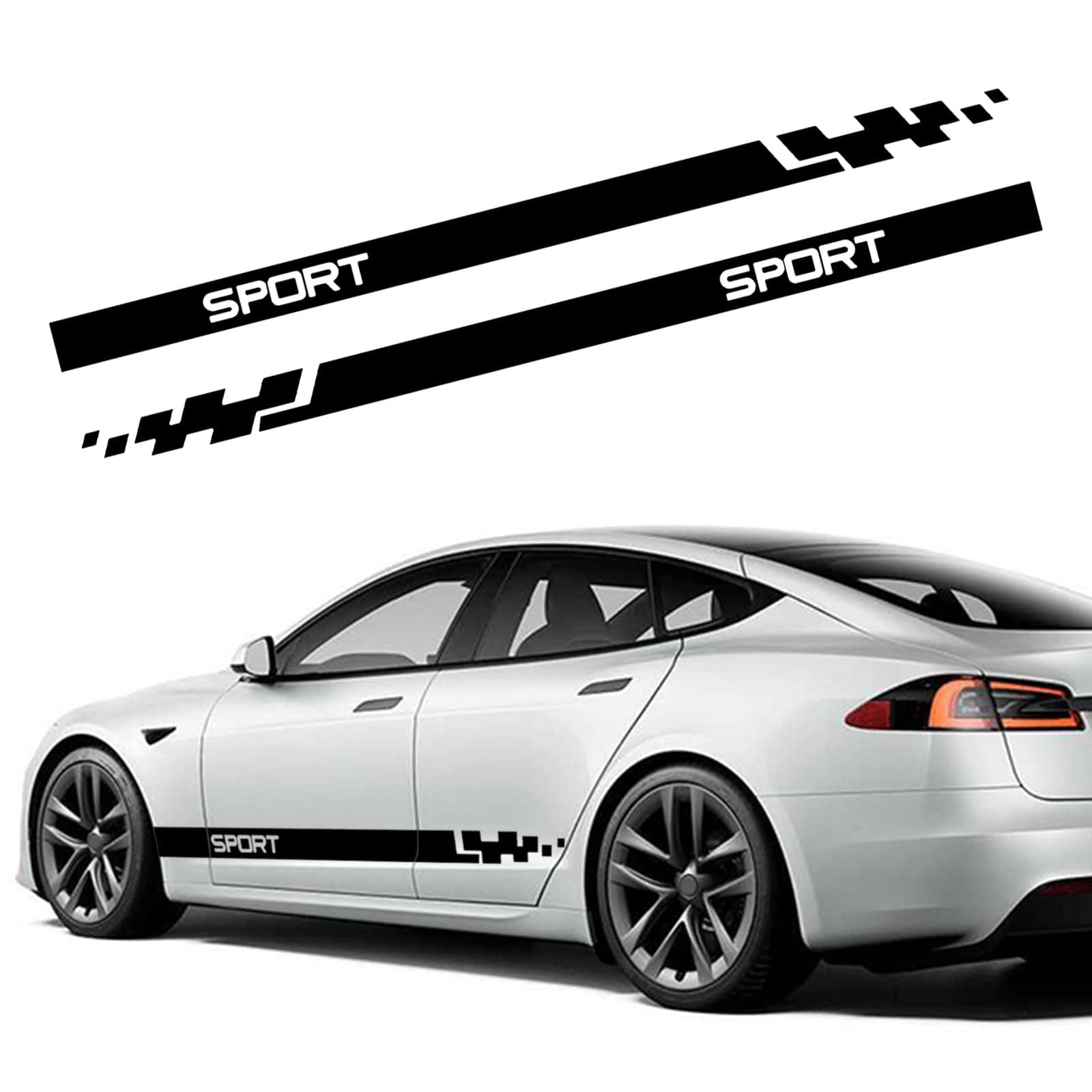 QianBao DIY Universal Vinyl SSF20 Auto Racing Body Door Side Stripe ...