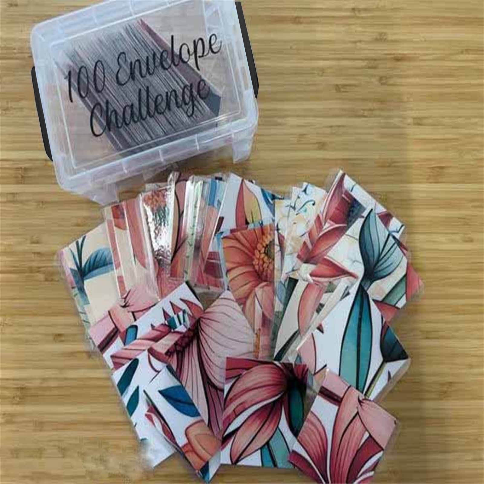 QianYing 100 Envelope Challenge Box Set, 100 Envelopes Money Saving ...