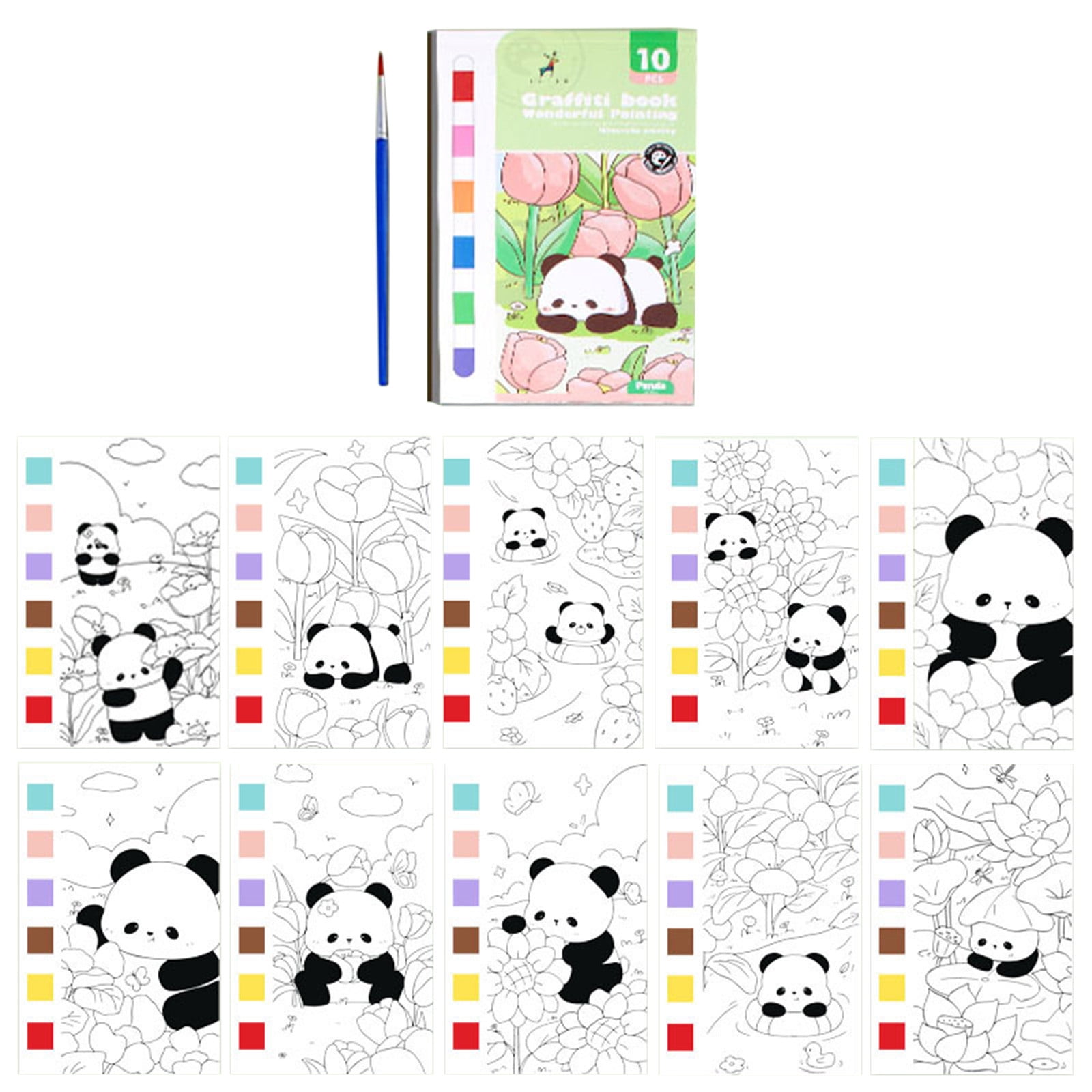 QianYing Office Or Study Stationery Watercolor Coloring Note Book For ...