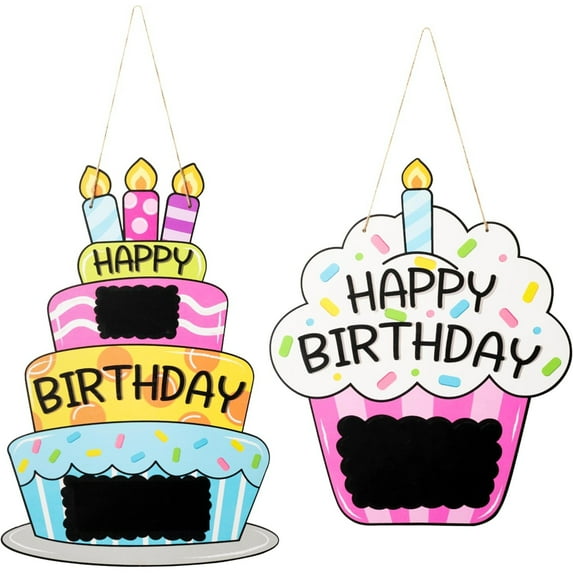 Qianfeng HAPPY BIRTHDAY Sign Party Decorations Assorted Colors, Wooden ...