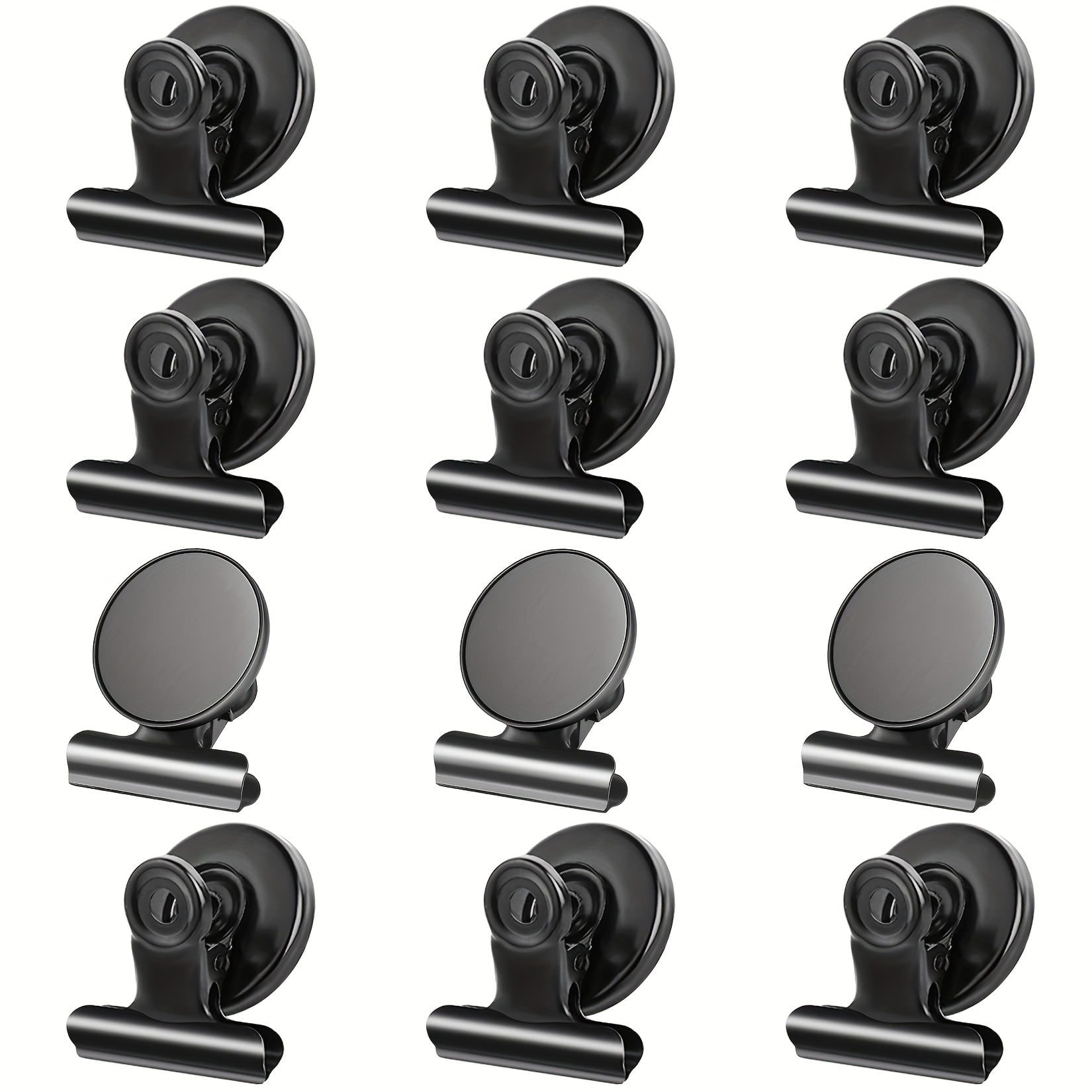 Qianglong 12pcs Fridge Magnets, Refrigerator Magnetic Clips, Heavy Duty Detailed List Display ...
