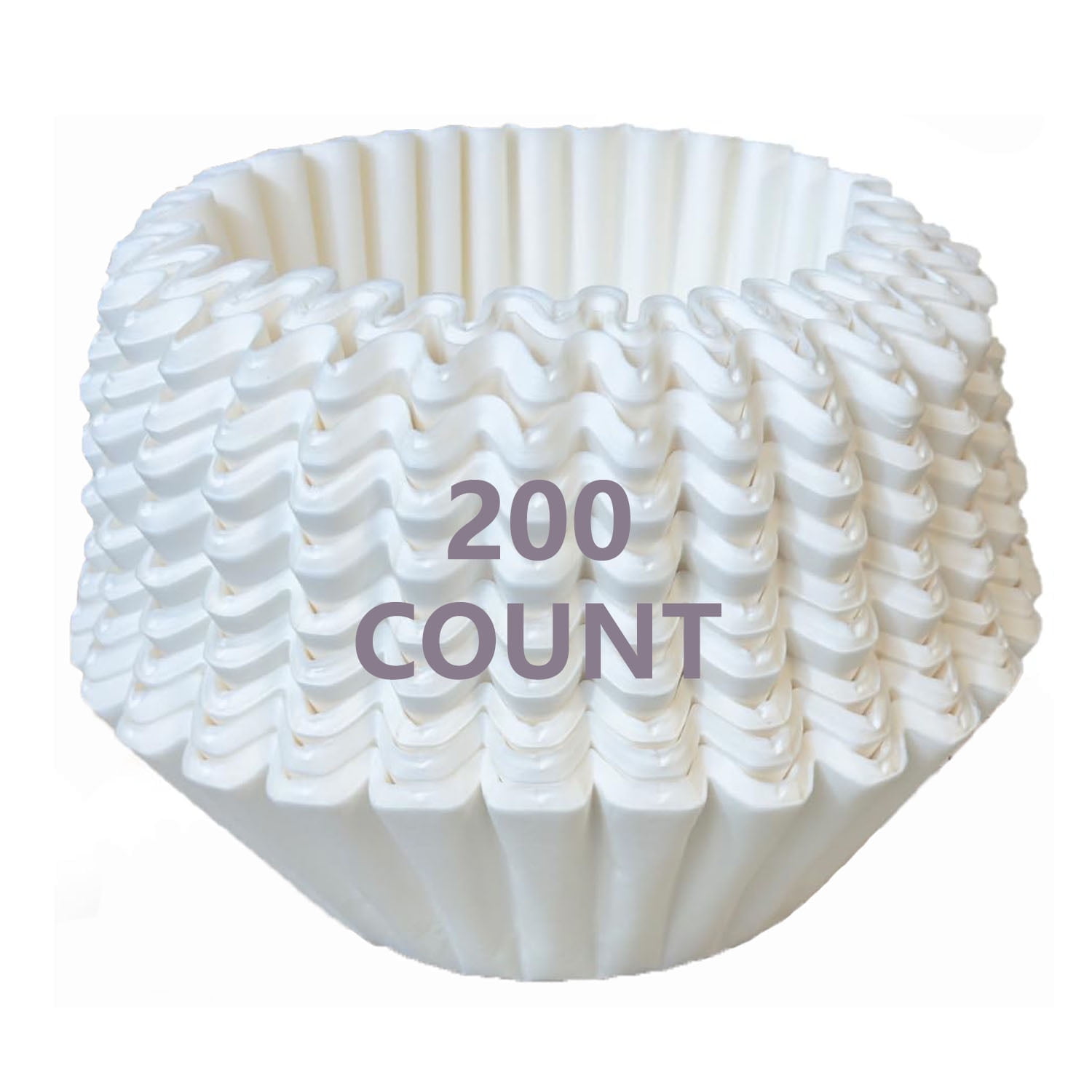 Qianglong Basket Coffee Filters 8-12 Cup, 200 Count Flat Bottom Paper ...