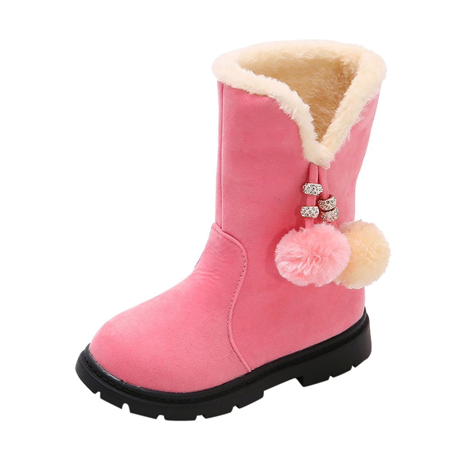 Qiangong Girls Boots Winter Girls Snow Boots Thick Bottom Non Warm and ...