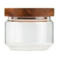 Qiangzon Glass Airtight Bottle with Wood Lid – Tea Food Jar Container ...