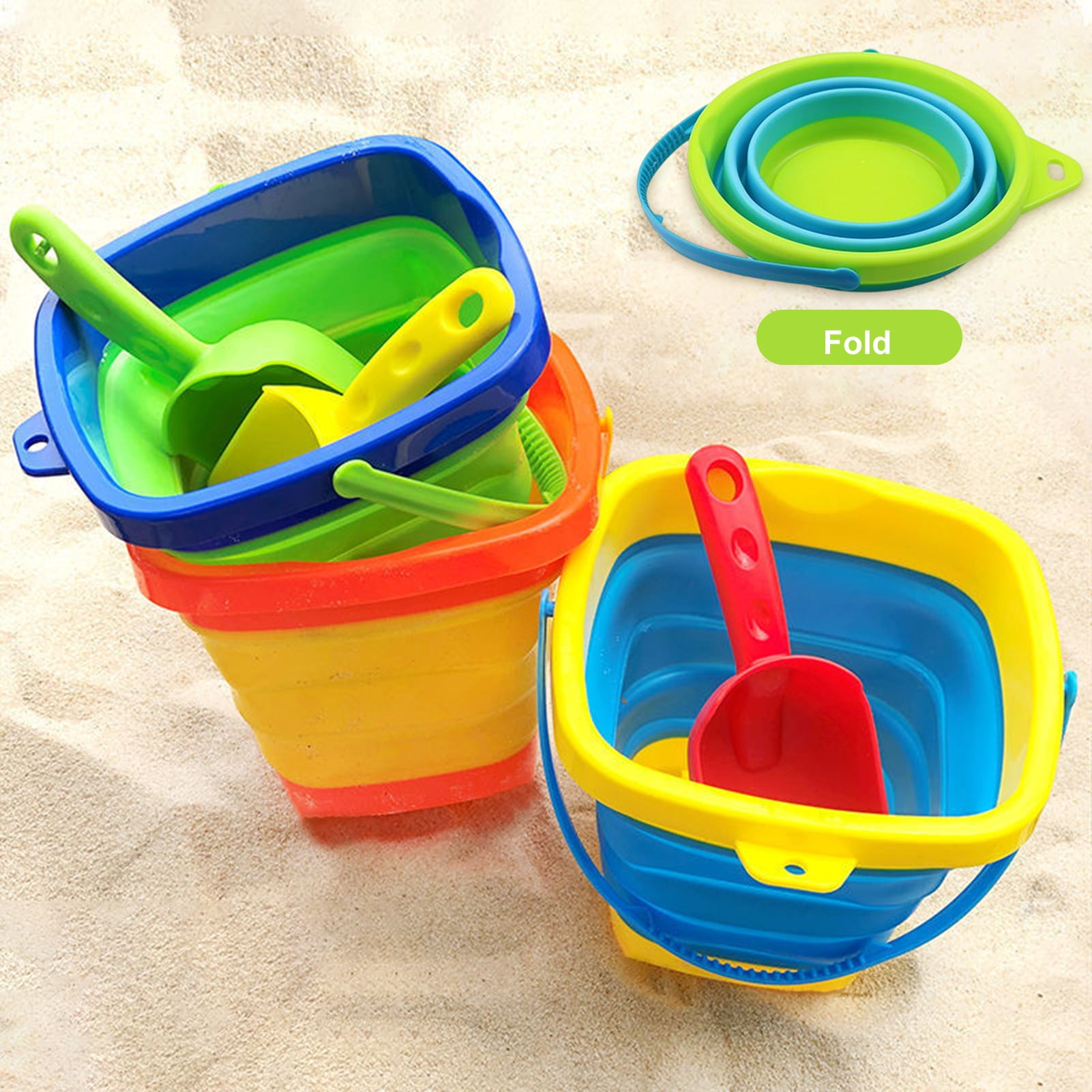 Qianha Mall 2L Collapsible Bucket, Foldable Round Tub for Camping ...