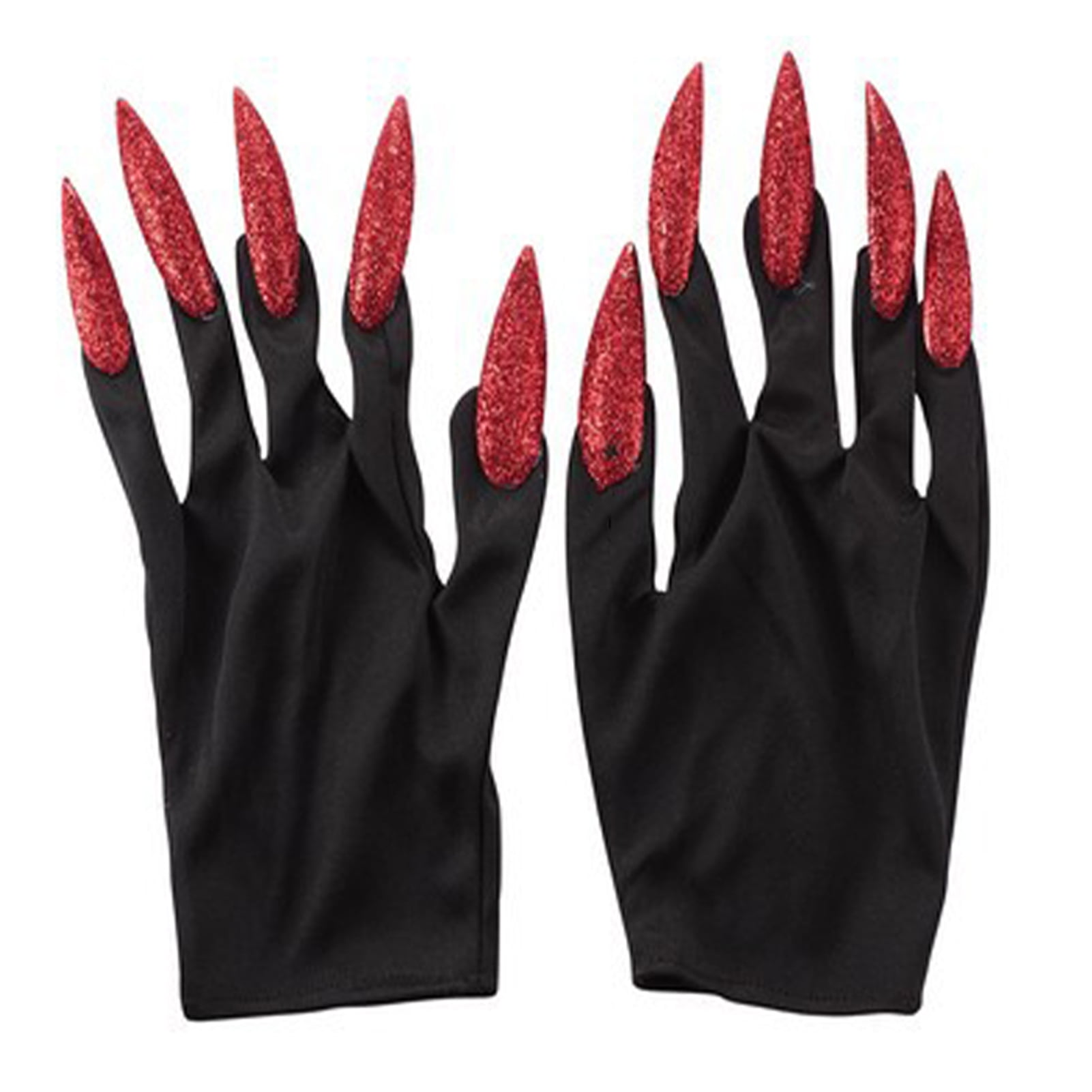 Qianha Mall Halloween Stage Performance Gloves Spooky Witch Gloves with ...