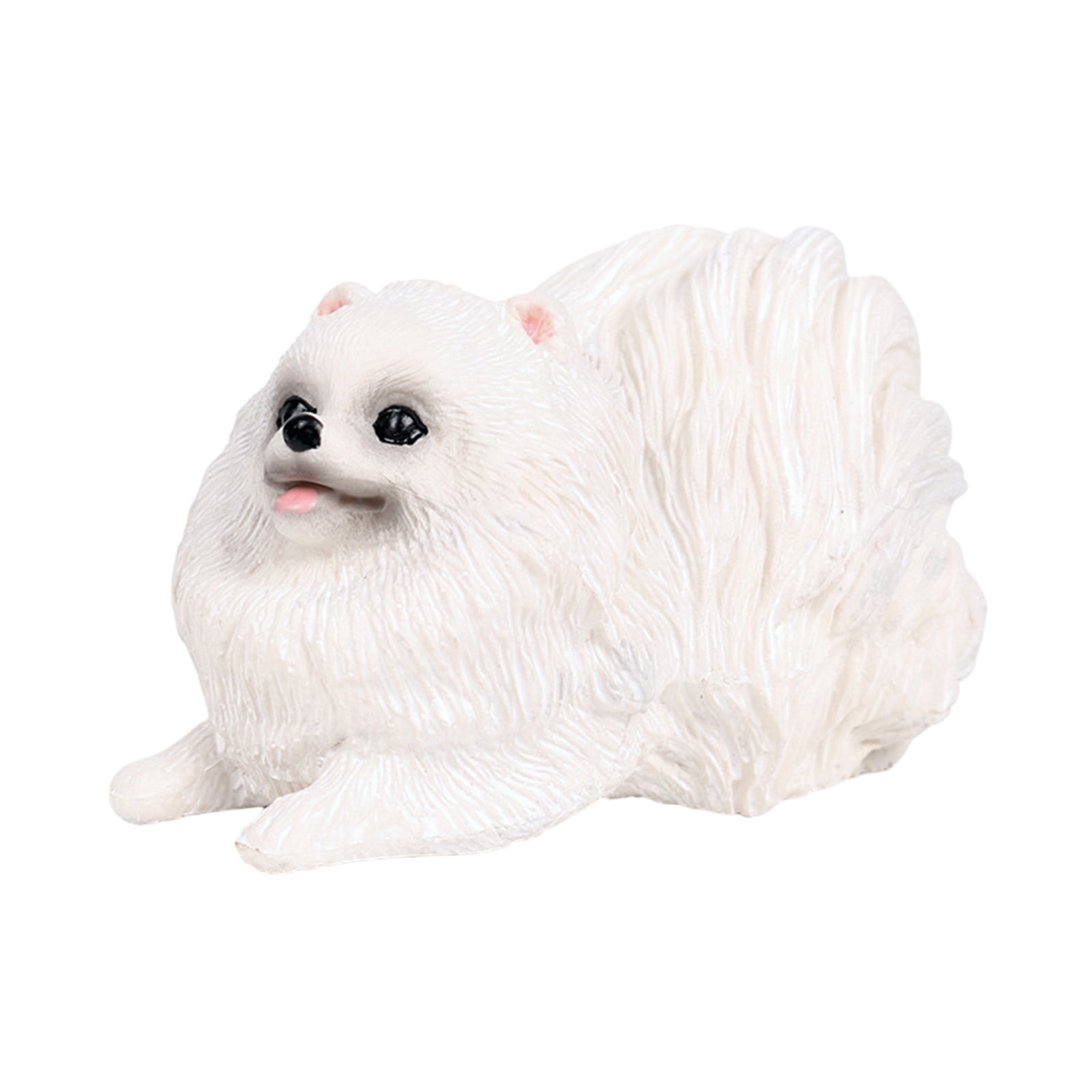 Qianha Mall Home Decor Figurine Simulation Pomeranian Dog Model Vivid ...