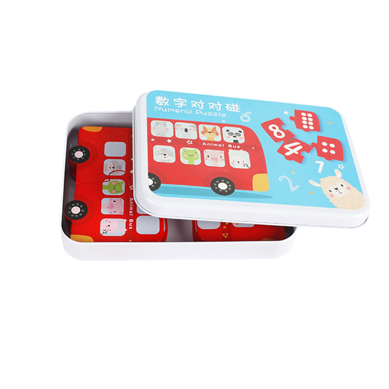 Qianha Mall Puzzle Math Toy Wooden Puzzle Game Animal Bus Digital ...