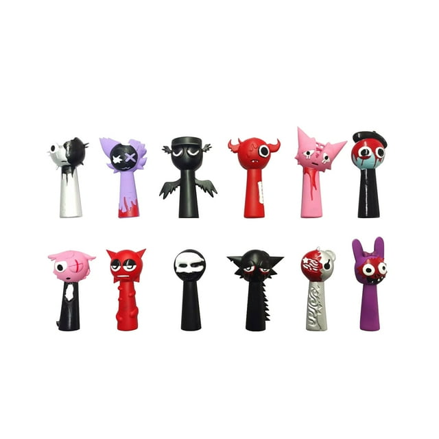 Qianvly 12 PCS Sprunki Set Toys ,Sprunki Toy Action FIgure,Sprunki Toys ...