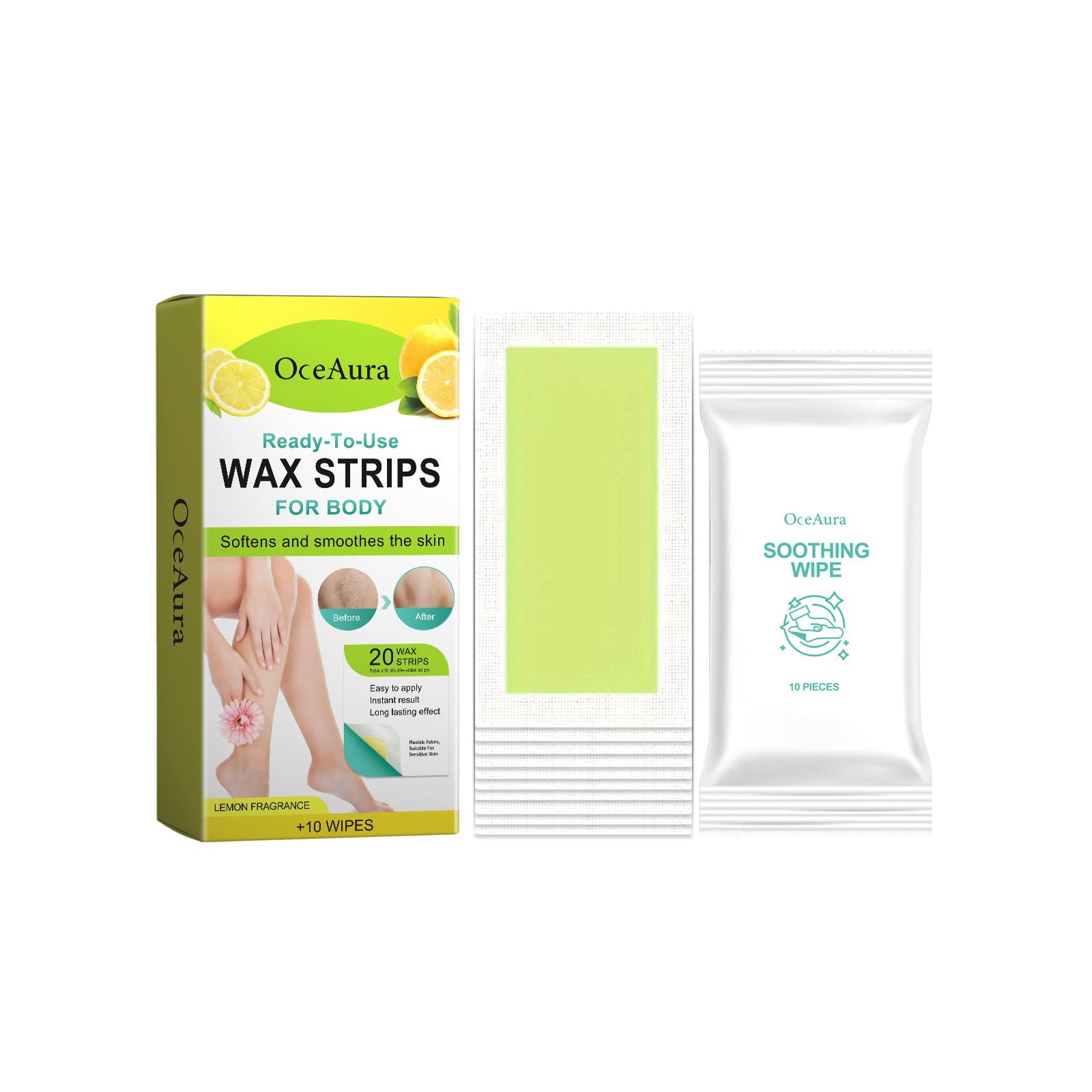 Qianvly 20 Stick Hair Removal Wax Strips For Summer Depilation Double ...