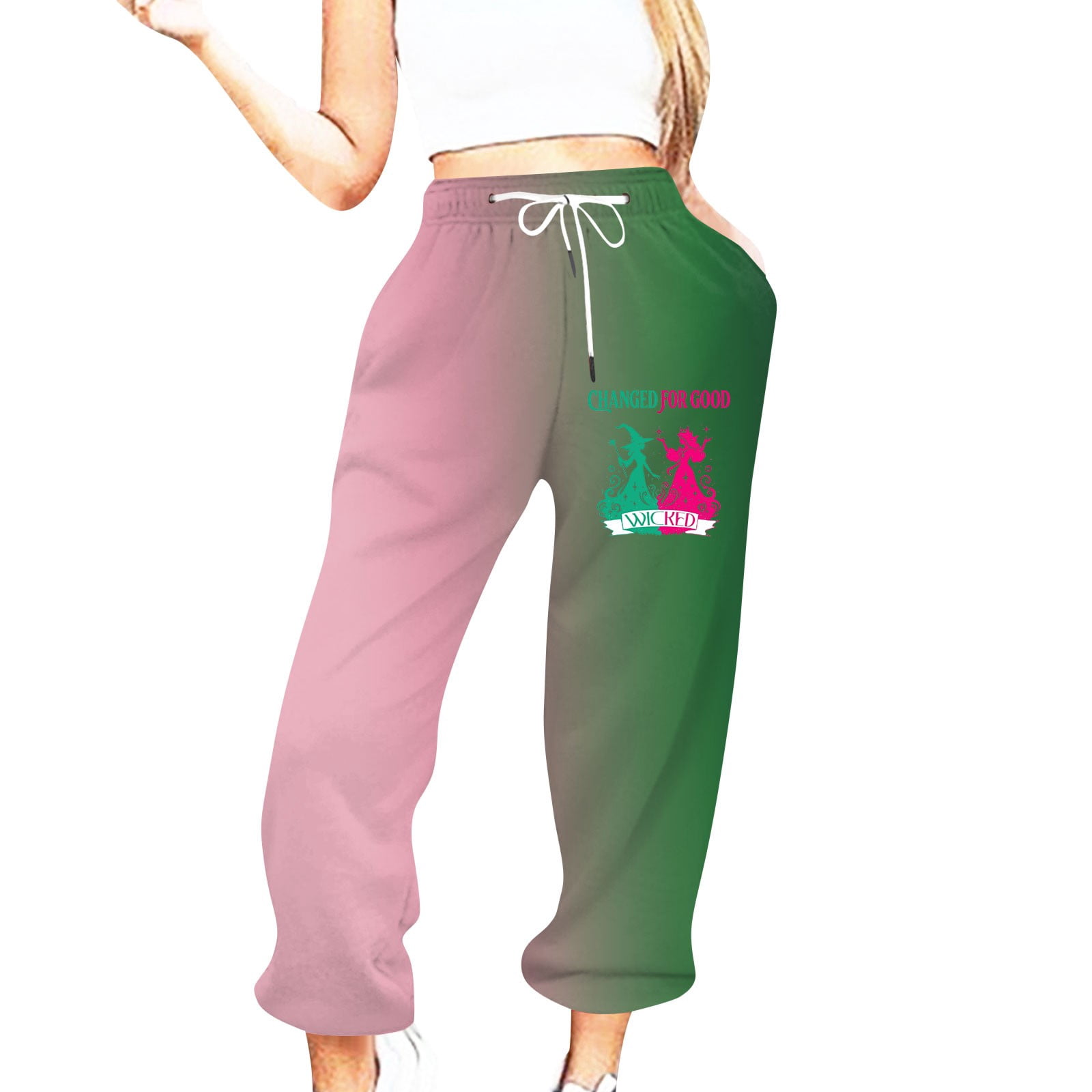 Qianvly 2025 Wicked Pants for Girls,Women's Gradient Sweatpants with ...