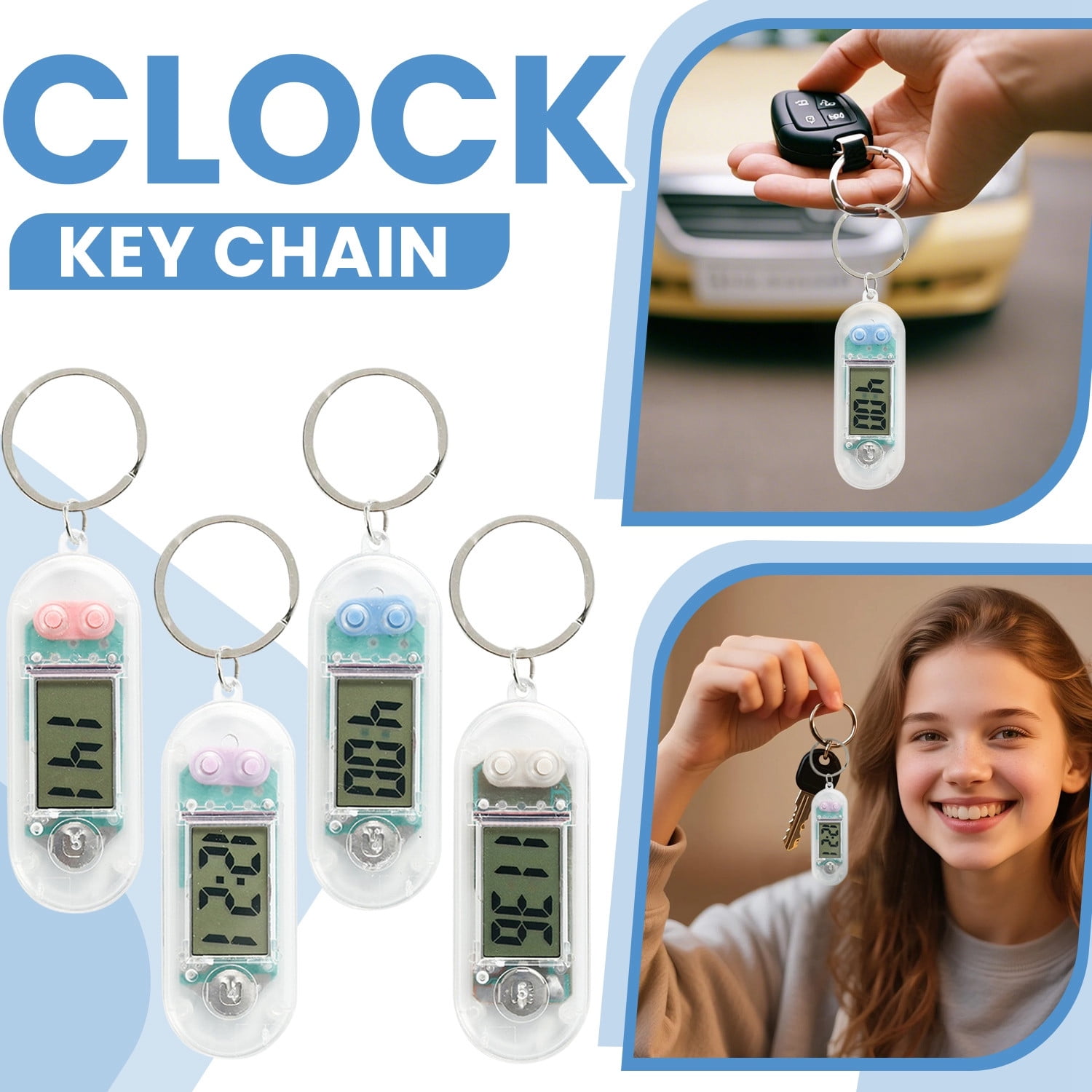 Qianvly Back to School Supplies,Keychain Clock | Pocket Watch Pendant ...