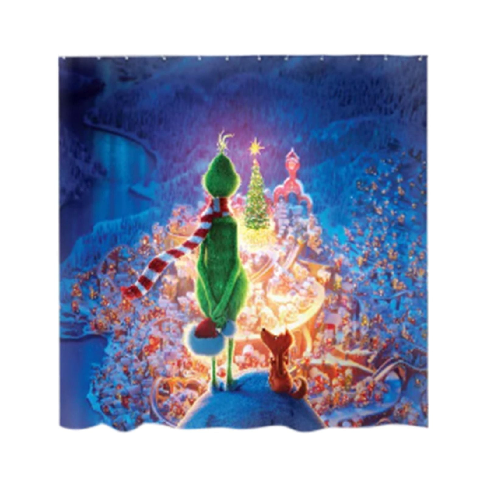 Grinch Decorations Christmas Printed Fabric Shower Curtain With Hooks ...