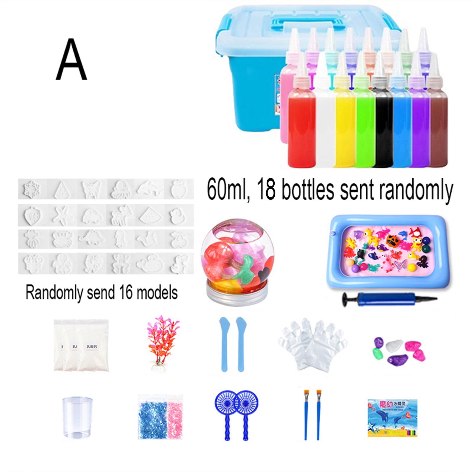 Qianvly DIY Ocean-Themed Gel Kit with Pool: Build Realistic Marine ...