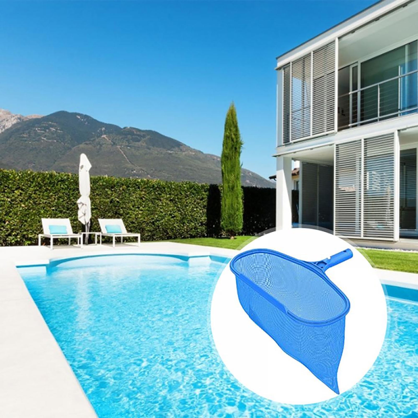 Qianvly Fine Mesh Pool Leaf Skimmer Net - Easy Operation for Pool ...