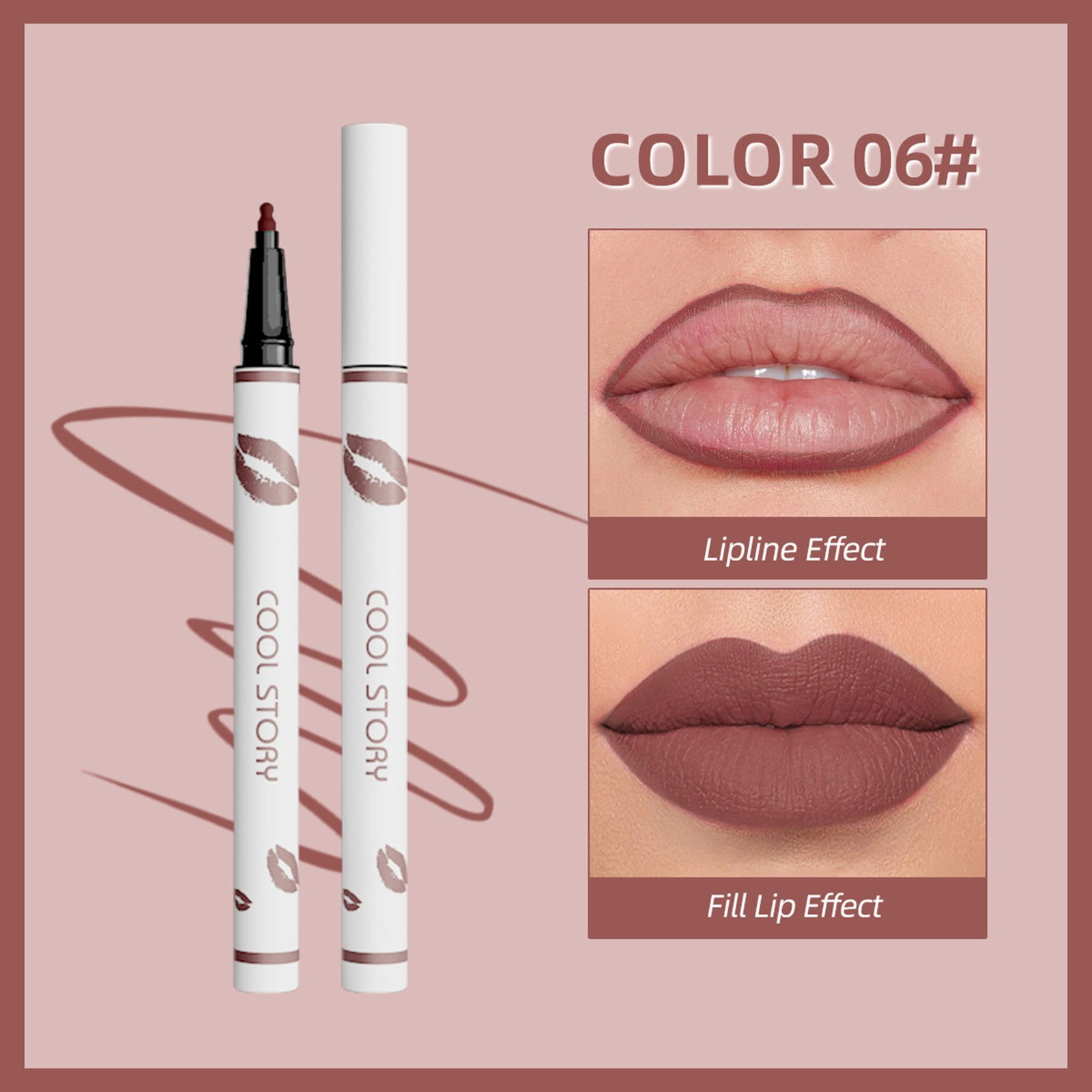 Qianvly Lasting Finish Soft Lip Liner Pencil,Longwear Liquid Lip Liner ...