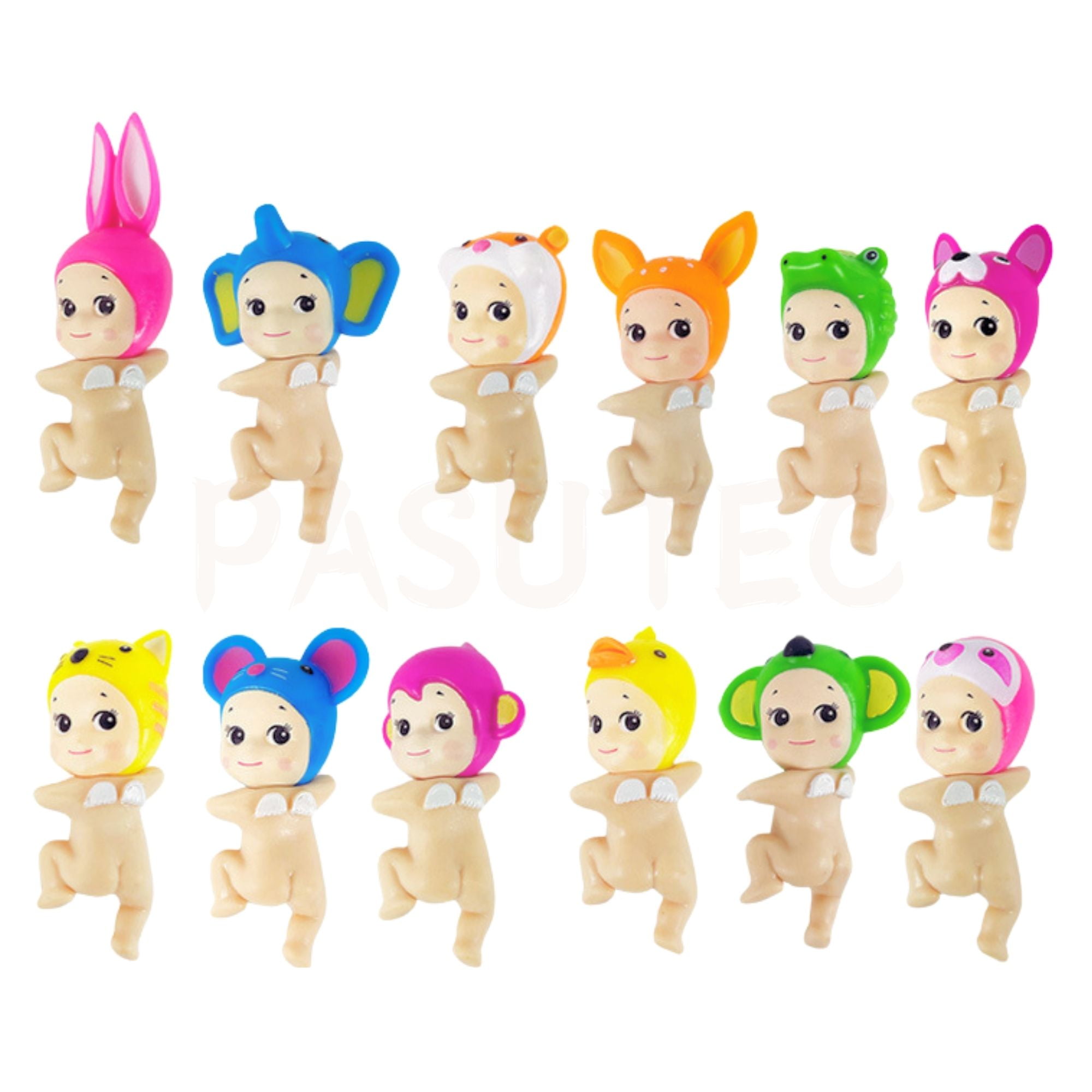 Qianvly Sonny Angel 12PCS HIPPERS Looking Back Series Mini Figure Blind ...