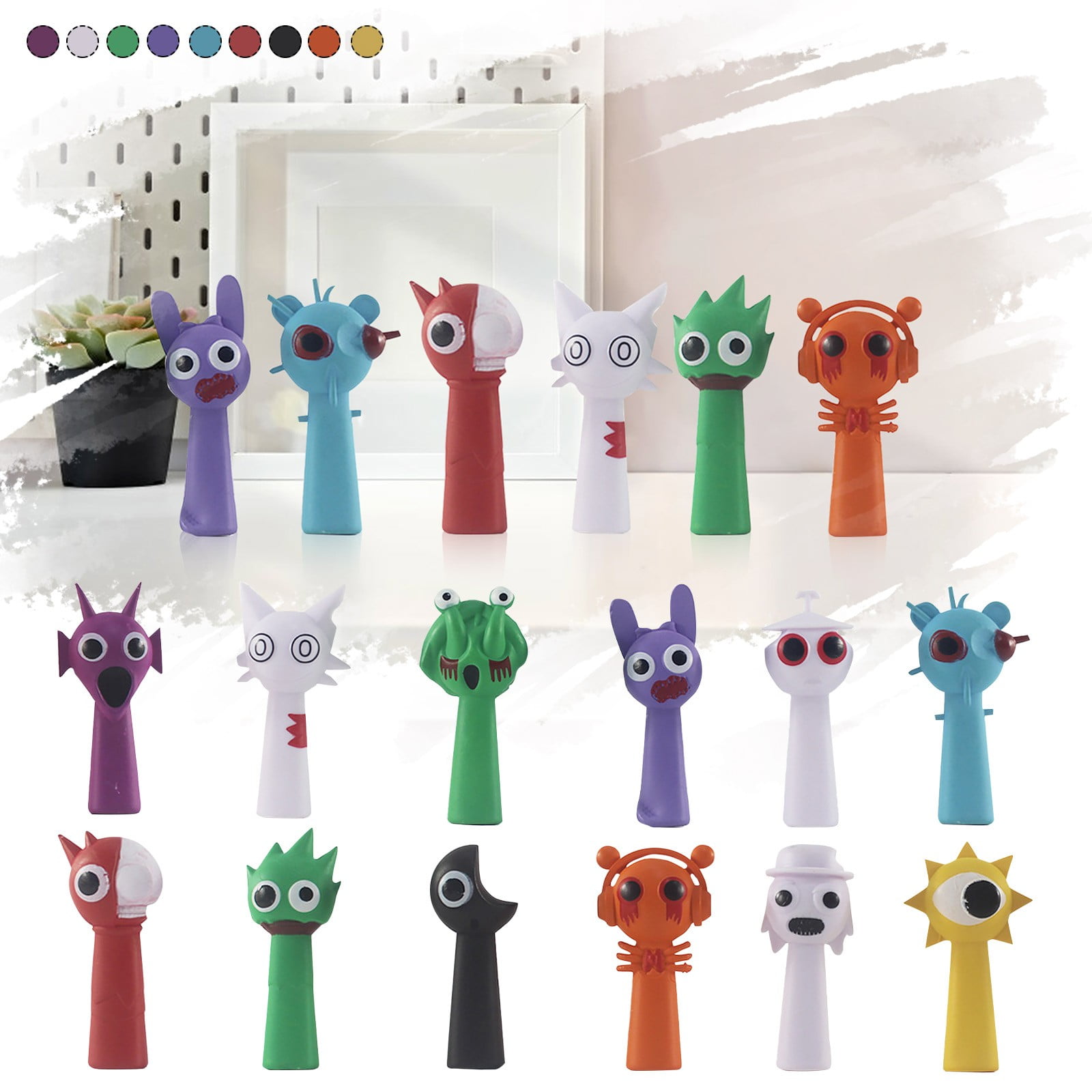 Qianvly Sprunki Box Small Rhythm Box Set: 12pc Magical Gift Incredibox ...