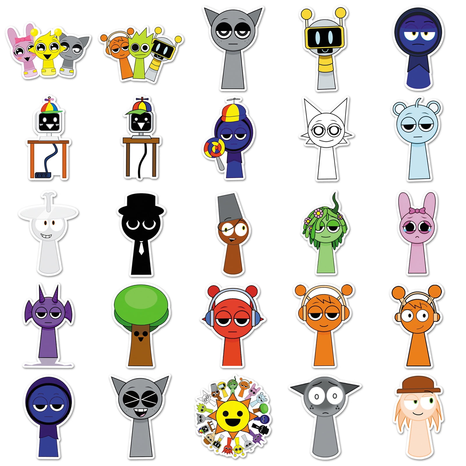 Qianvly-Sprunki toys:Stickers 50PCS ,Laptop Sticker Waterproof Vinyl ...
