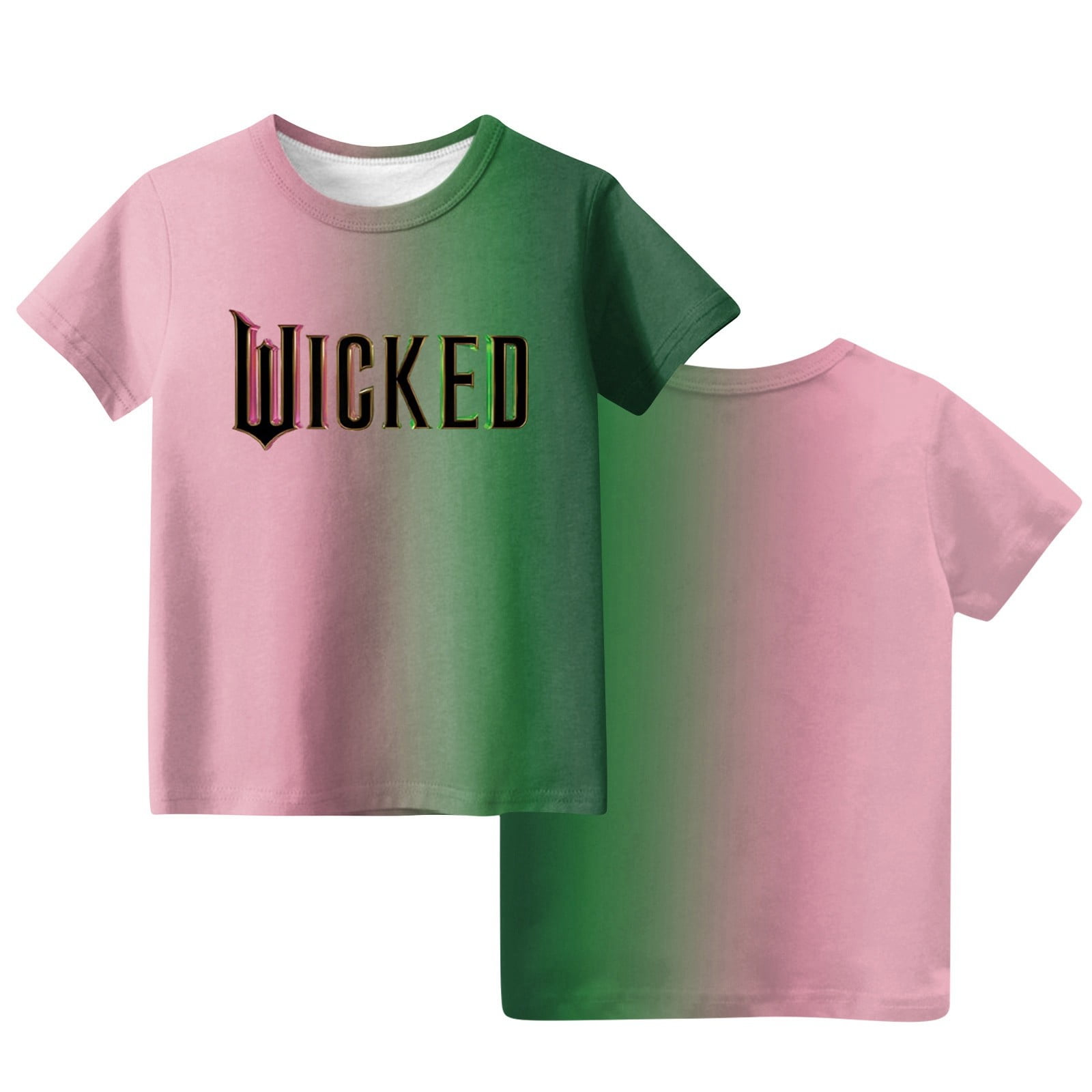 Qianvly Wicked Tops Boys And Girls Fashion Casual Collar Printed Short ...