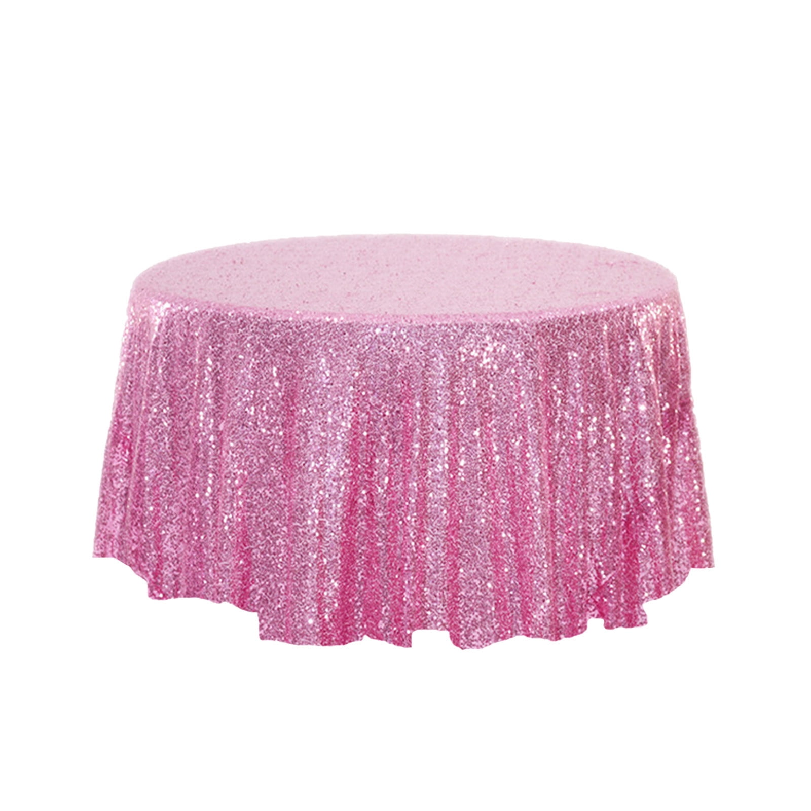 Qianying 24 inches Round Tablecloth Sequin Tablecloth Sparkle Birthday ...