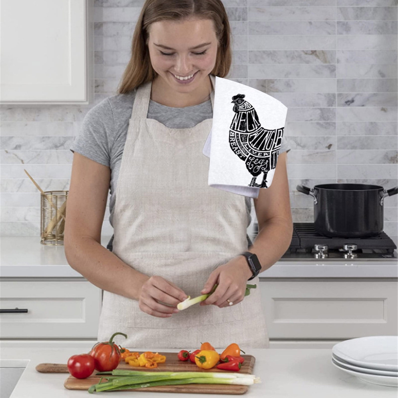 Qianying Funny Kitchen Towels,Cute Decorative Dish Towels Sets ...