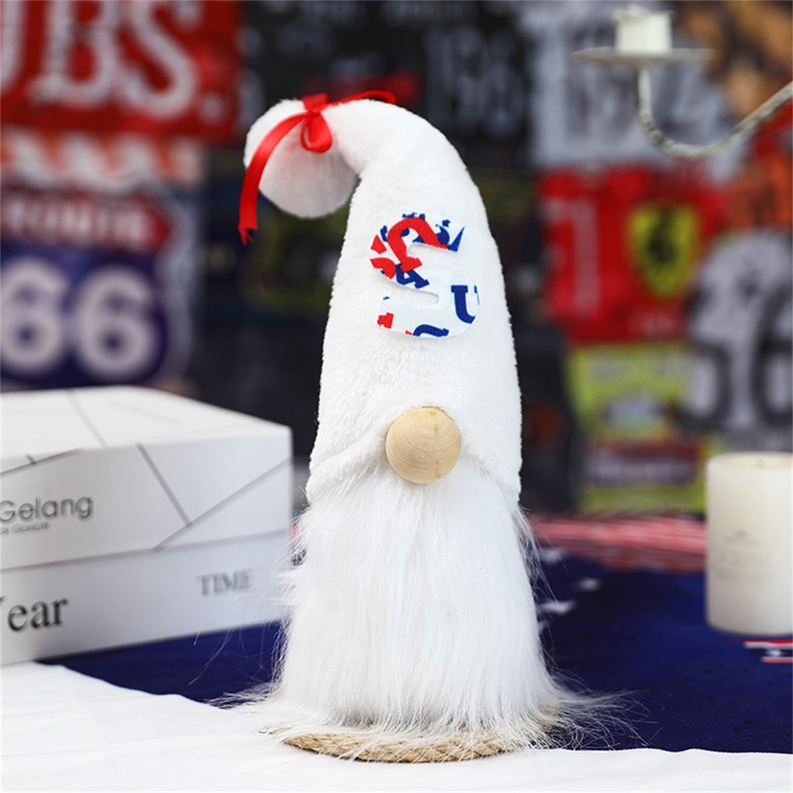Qianying Independence Day Patriotic Gnome Plush Gifts Decorations for Home Decorations Faceless ...