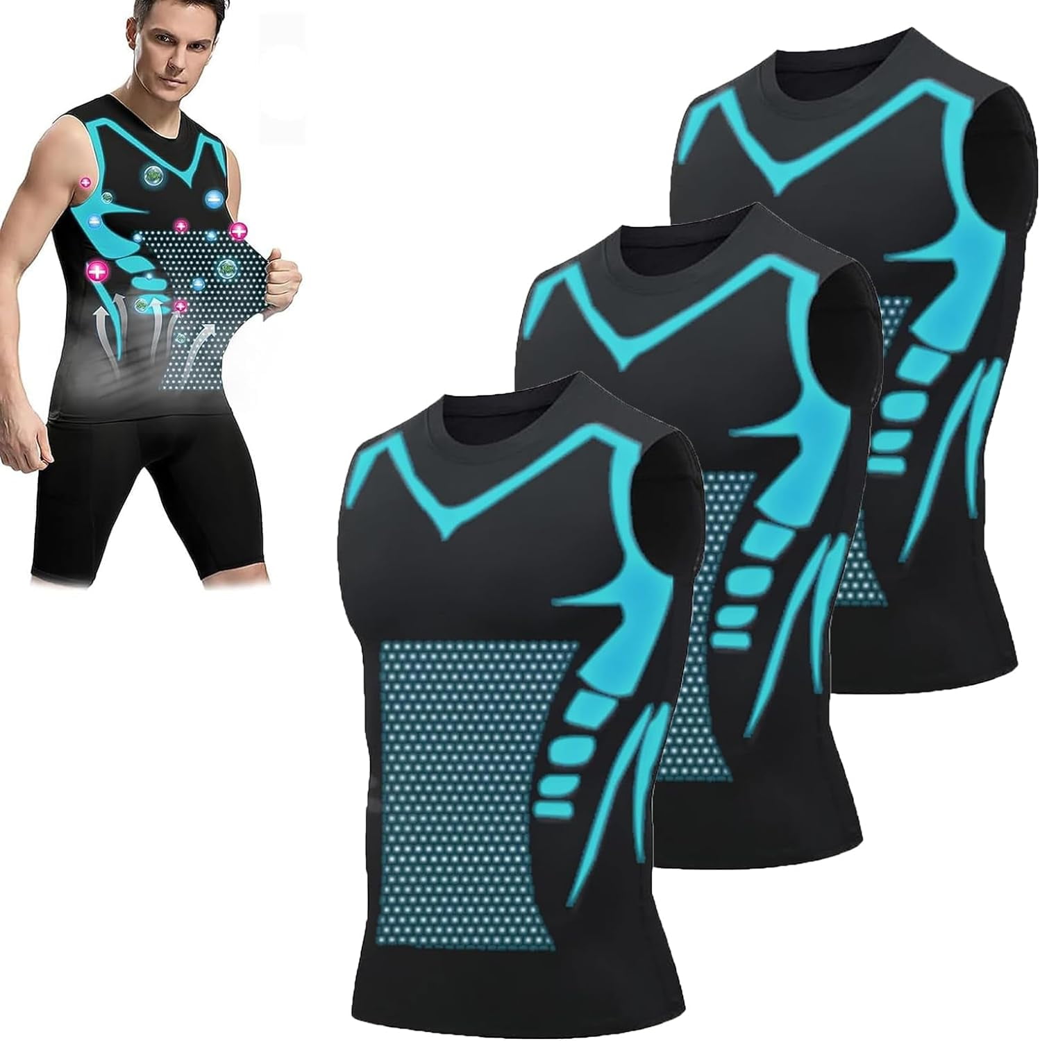 Qiawi Ionic Shaping Vest, 2025 Version Ionic Shaping Sleeveless Shirt ...