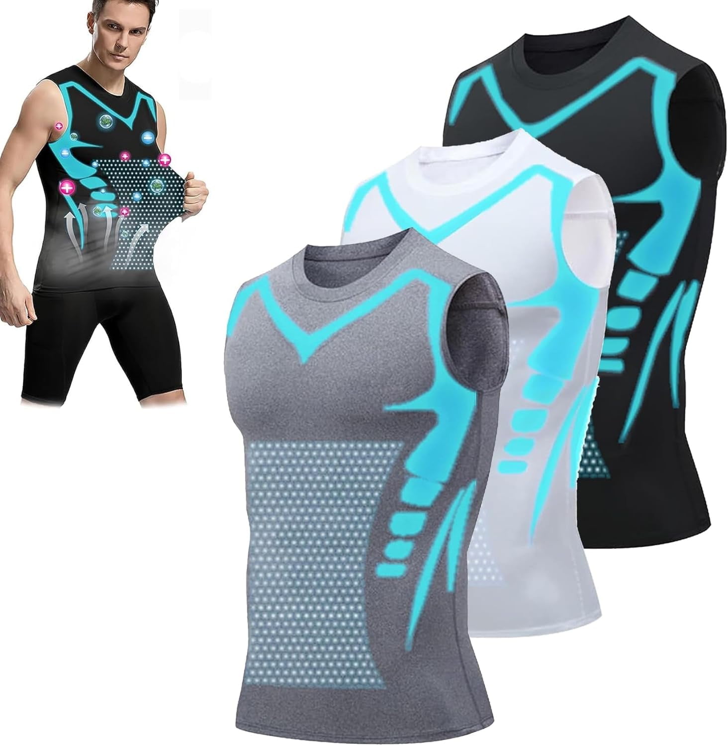 Qiawi Ionic Shaping Vest, 2025 Version Ionic Shaping Sleeveless Shirt ...