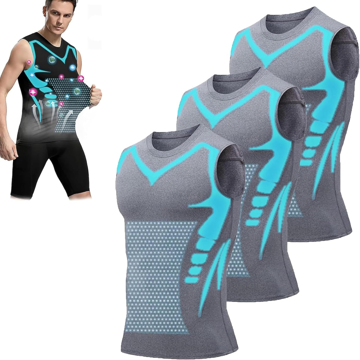 Qiawi Ionic Shaping Vest, 2025 Version Ionic Shaping Sleeveless Shirt ...