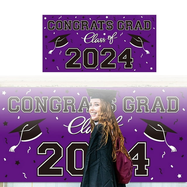 Qicasul Get Ready For An Unforgettable 2024 Graduation Party With Our Striking Banner （180X110 ...