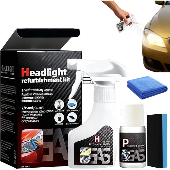 Qifor Headlight Cleaner, 2026 New Automotive Headlamp Restoration Fluid ...