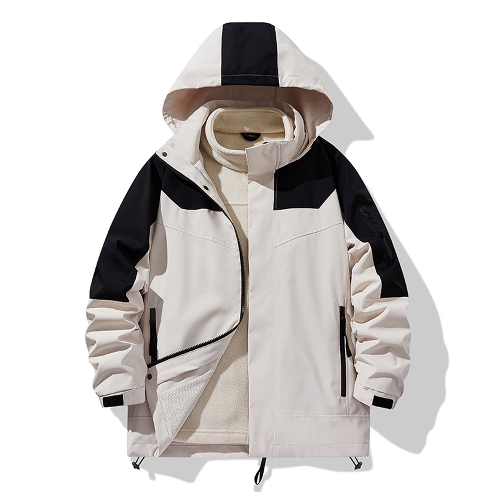 Qiggri Men's Color Blocked 3 in 1 Waterproof Winter Jackets Ski Warm Snow Rain Coat Puffer Liner ...