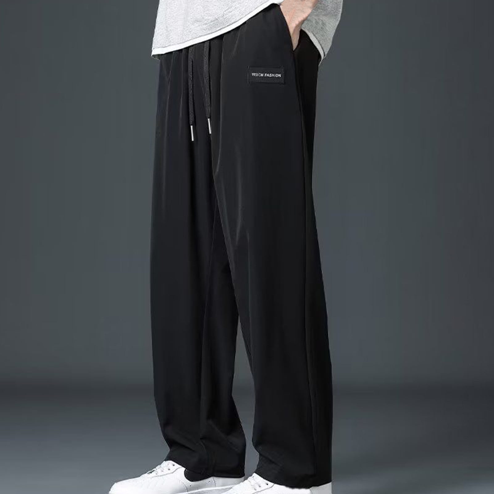 Qiggri Men's Fashion Summer Slim Casual Solid Classic Long Pants Work ...