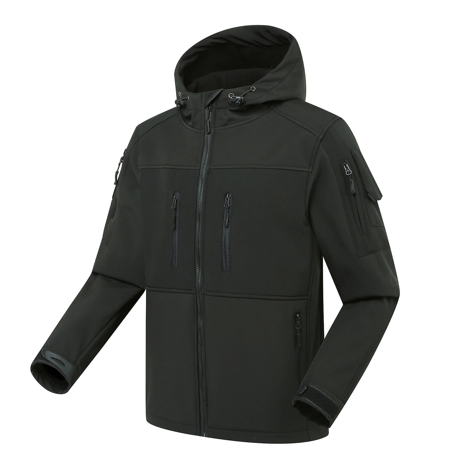 Qiggri Men's Zipper Multi Pocket Solid Color Stormtrooper Rain Jackets ...