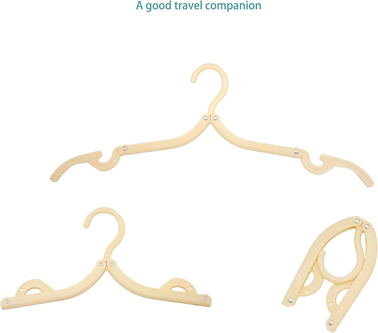 Qihe-12 Pcs Portable Multifunctional Folding Clothes Hanger Travel and ...