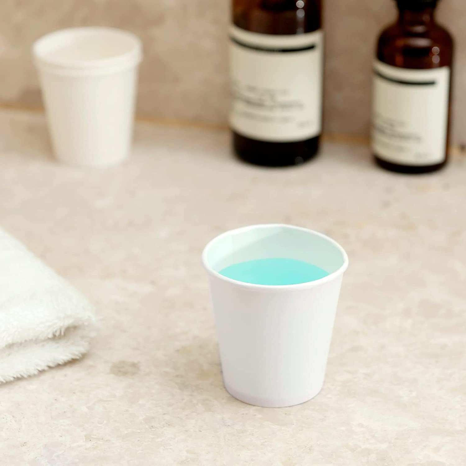 Qihe-[3 oz 500 pack] Disposable Paper Bathroom Cups, Small Coffee Cups ...