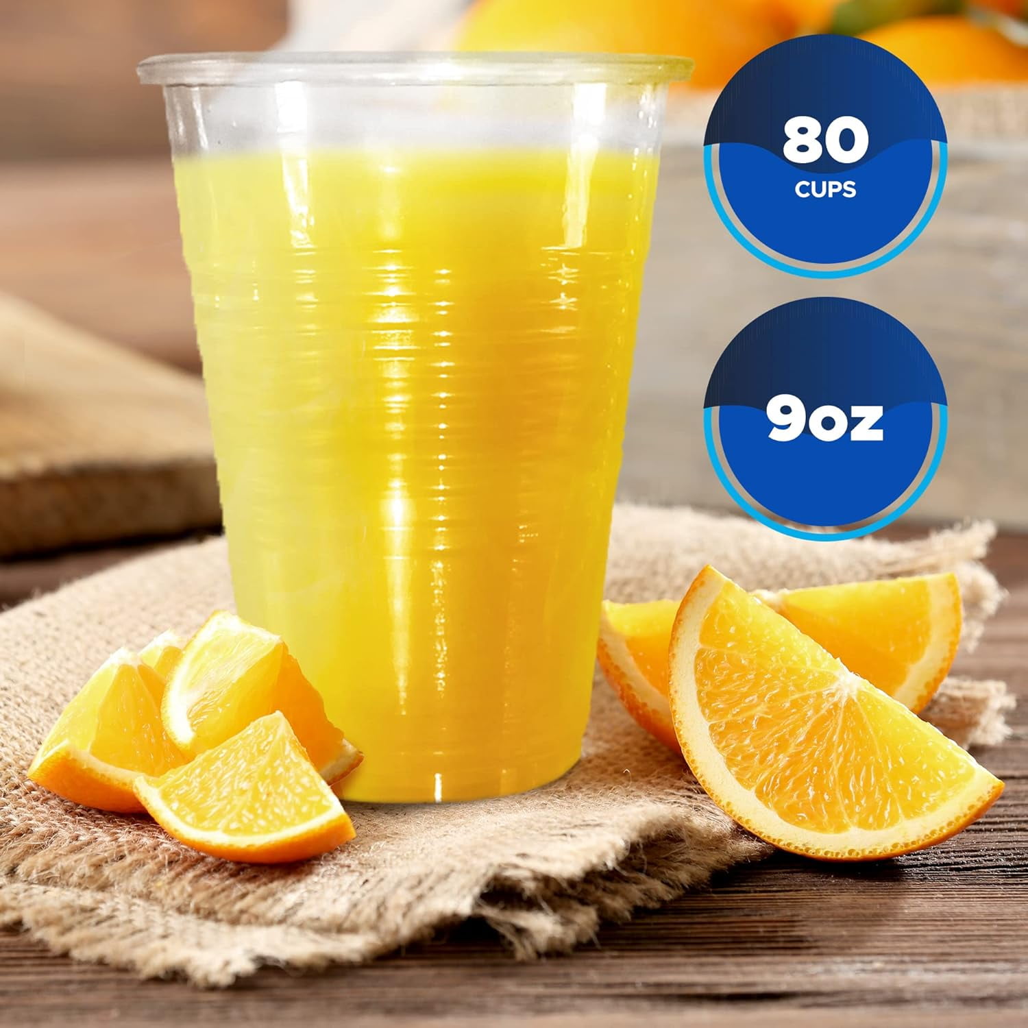Qihe-80-Pack Small Disposable Plastic Cups, Bpa- Drinking Glasses for ...