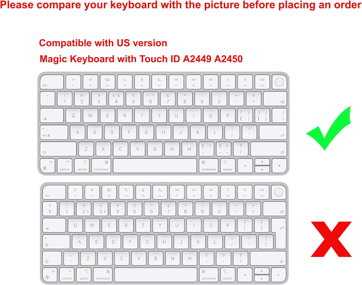 Qihe-Final Cut Pro Shortcuts Magic Keyboard Silicone Cover Skin for ...