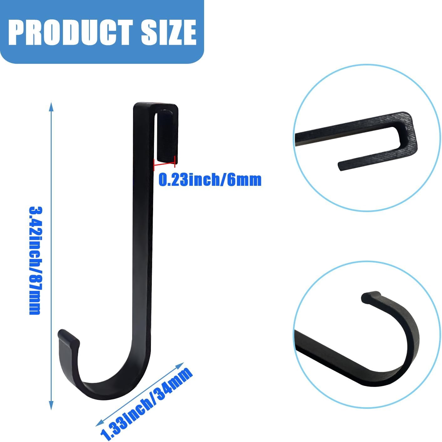 Qihe-J Hook for Wire Shelving, 20pcs Aluminum Grid Hooks Heavy Duty S ...