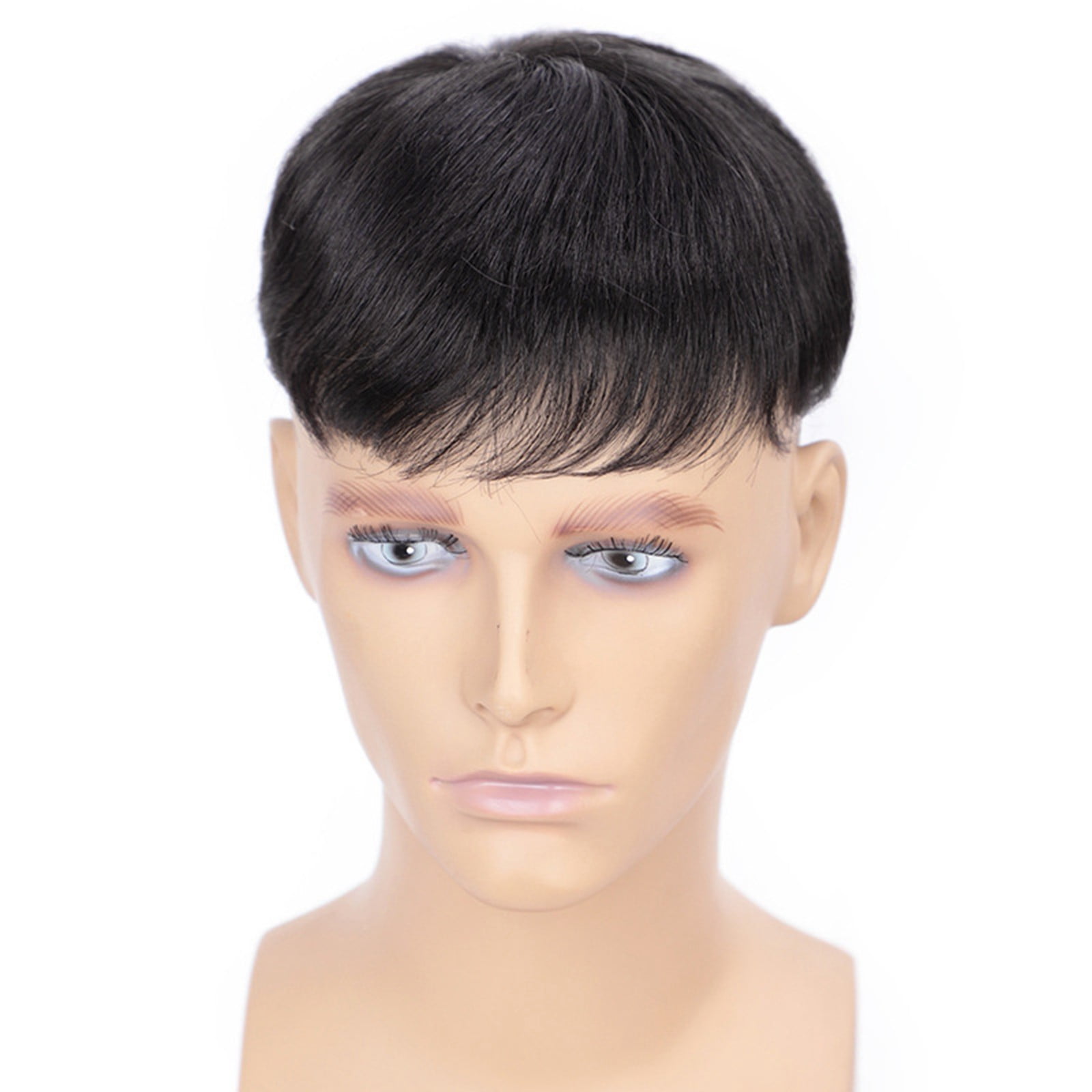 Qihua Men's Hair Patch Real Human Hair Patch On The Top of The Head ...