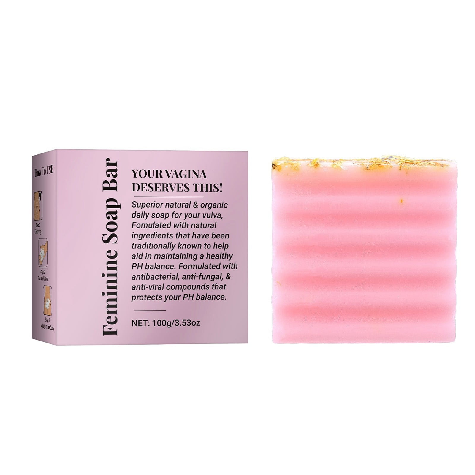 Qihua Soap Handmade Cold Process Organic Feminine Hygiene Bar and Vegan ...